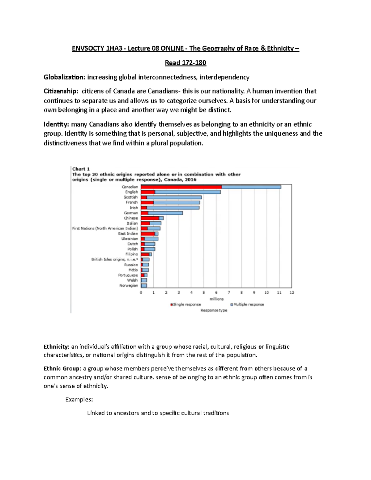 Envsocty 1HA3 - Lecture 08 Online - The Geography of Race & Ethnicity ...