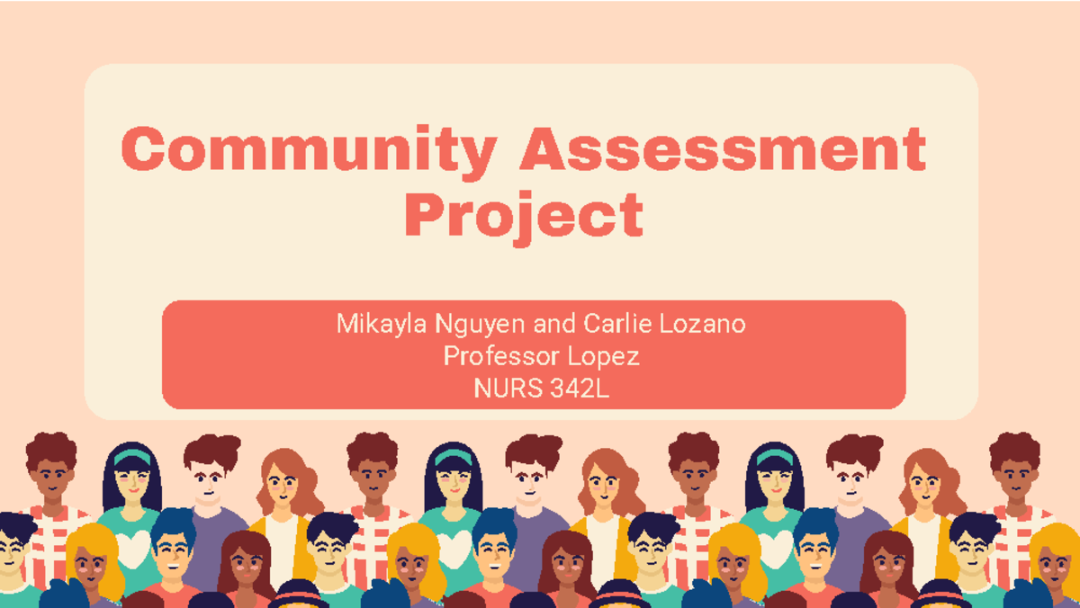 NURS 342L - Community Assessment Project - Community Assessment Project ...