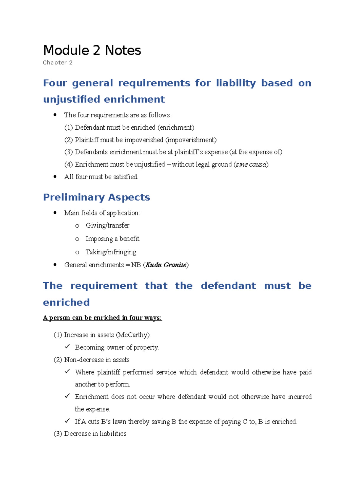 Module 2 Notes - General Enrichment Requirements - Module 2 Notes ...