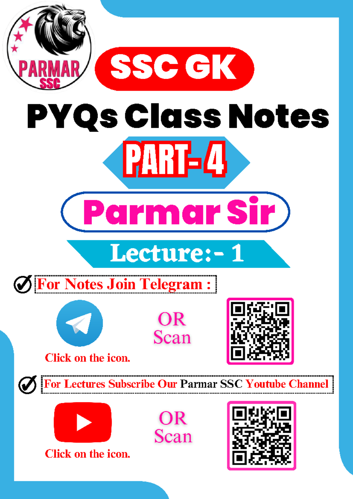 SSC GK PYQ Series PART -4 (LEC-1 ) Hindi Notes - Batchelor of Science ...