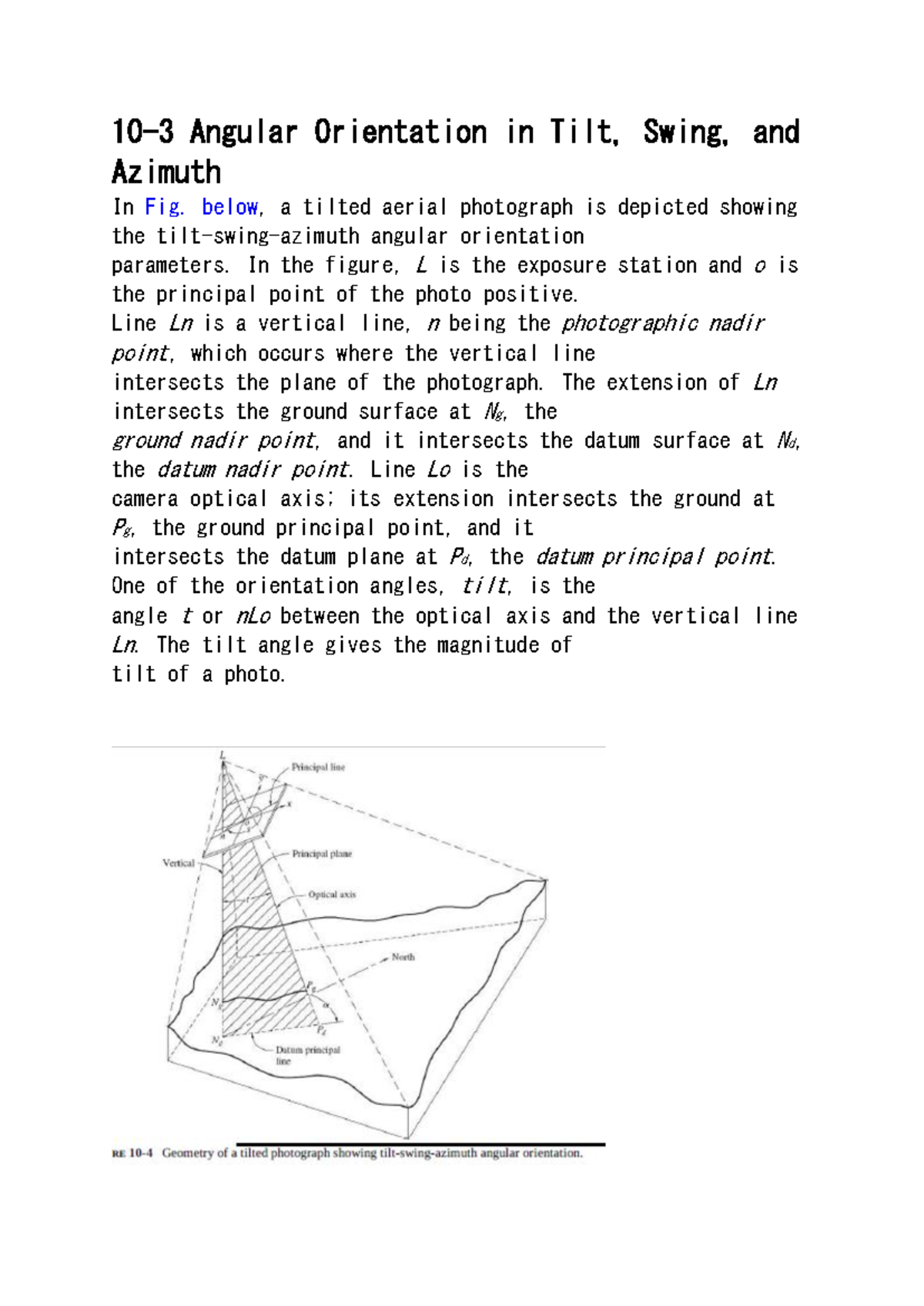 Scale at any point a on a Tilted Photograph - 10 - 3 Angular ...