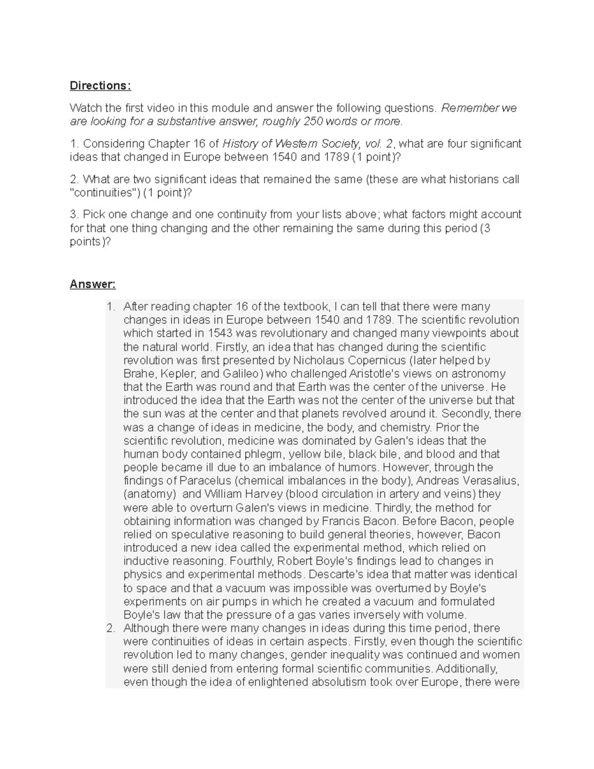 History 1212 Module 3 practicum and discussion - Directions: Watch the ...
