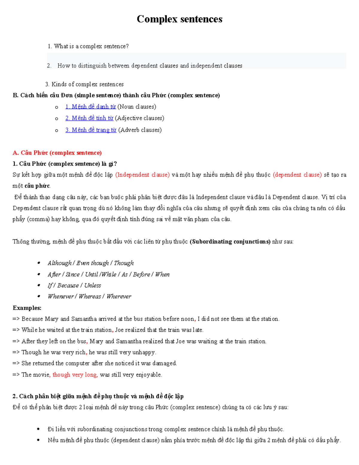 Complex Sentences - Complex sentences What is a complex sentence? How ...