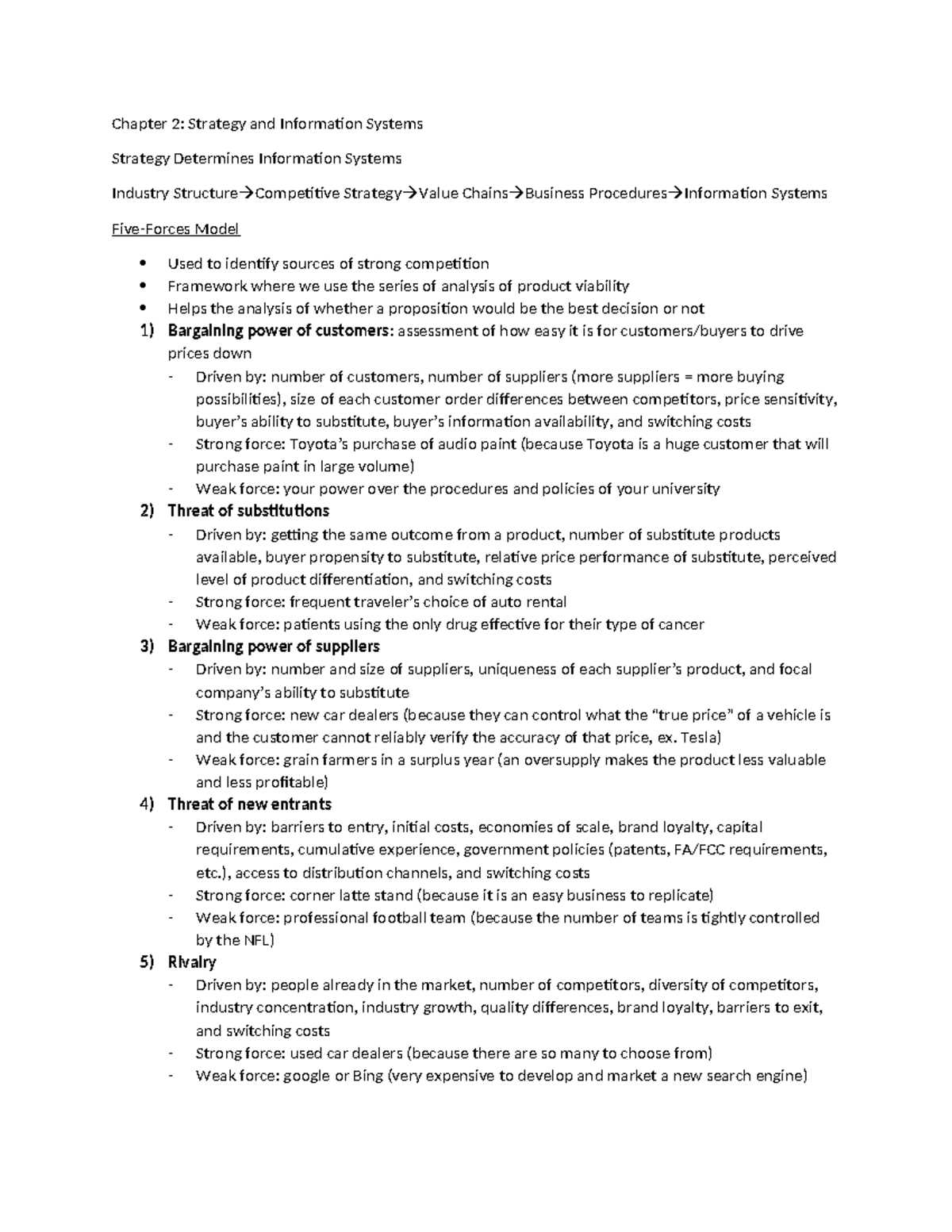 Chapter 2 - Lough - Chapter 2: Strategy and Information Systems Strategy Determines Information ...