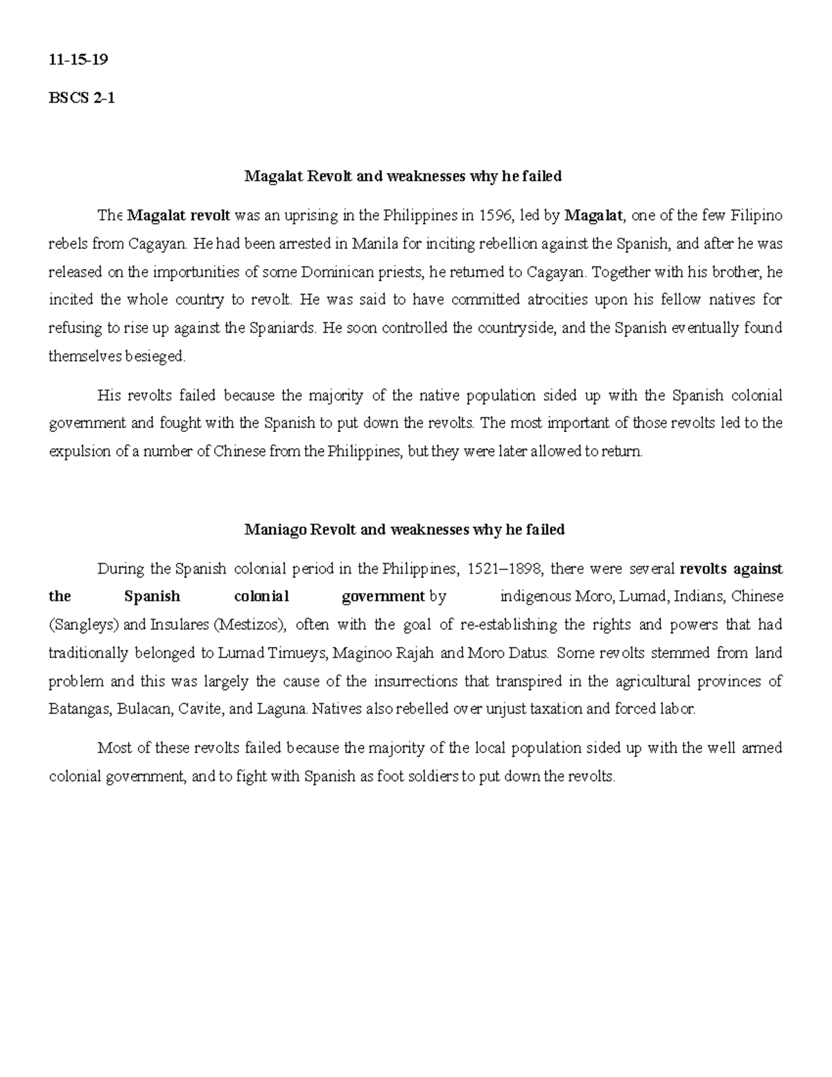 Magalat Revolt and weaknesses why he failed - He had been arrested in ...