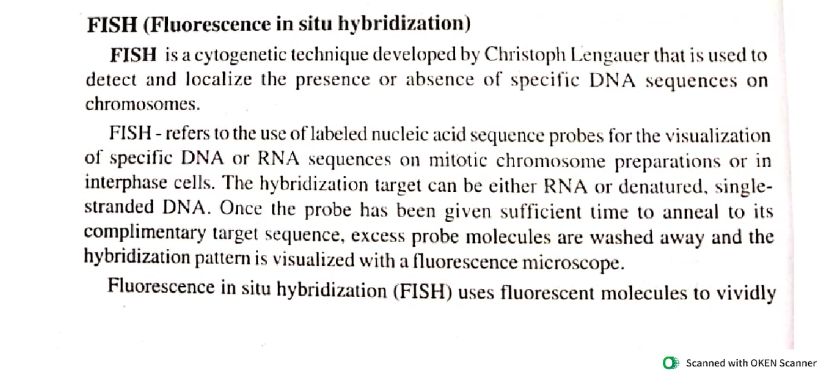 Fluorescence in situ hybridization ( FISH), Genomic in situ ...