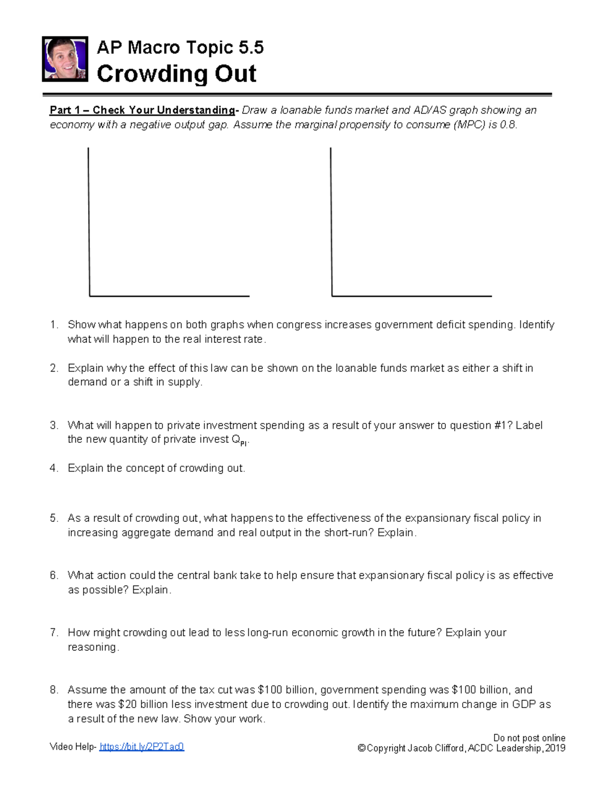 Macro Topic 5 - It is for econ. - AP Macro Topic 5. Crowding Out Part 1 ...