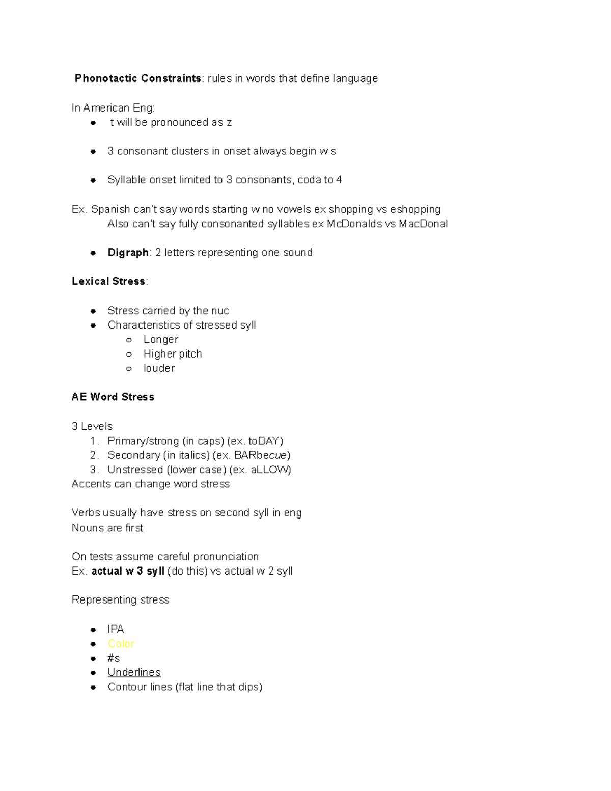 302 ALL Lecture Notes - Kapsner-Smith UW, including phonetics symbols ...