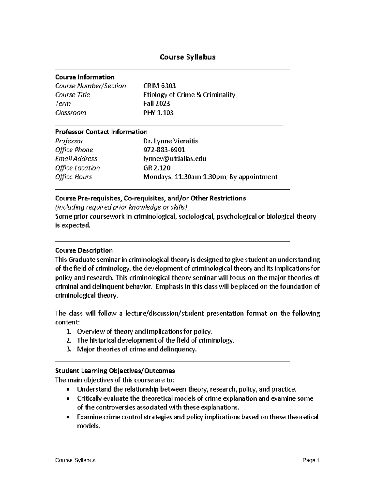 Course Syllabus 5 - practical - Course Syllabus - Studocu