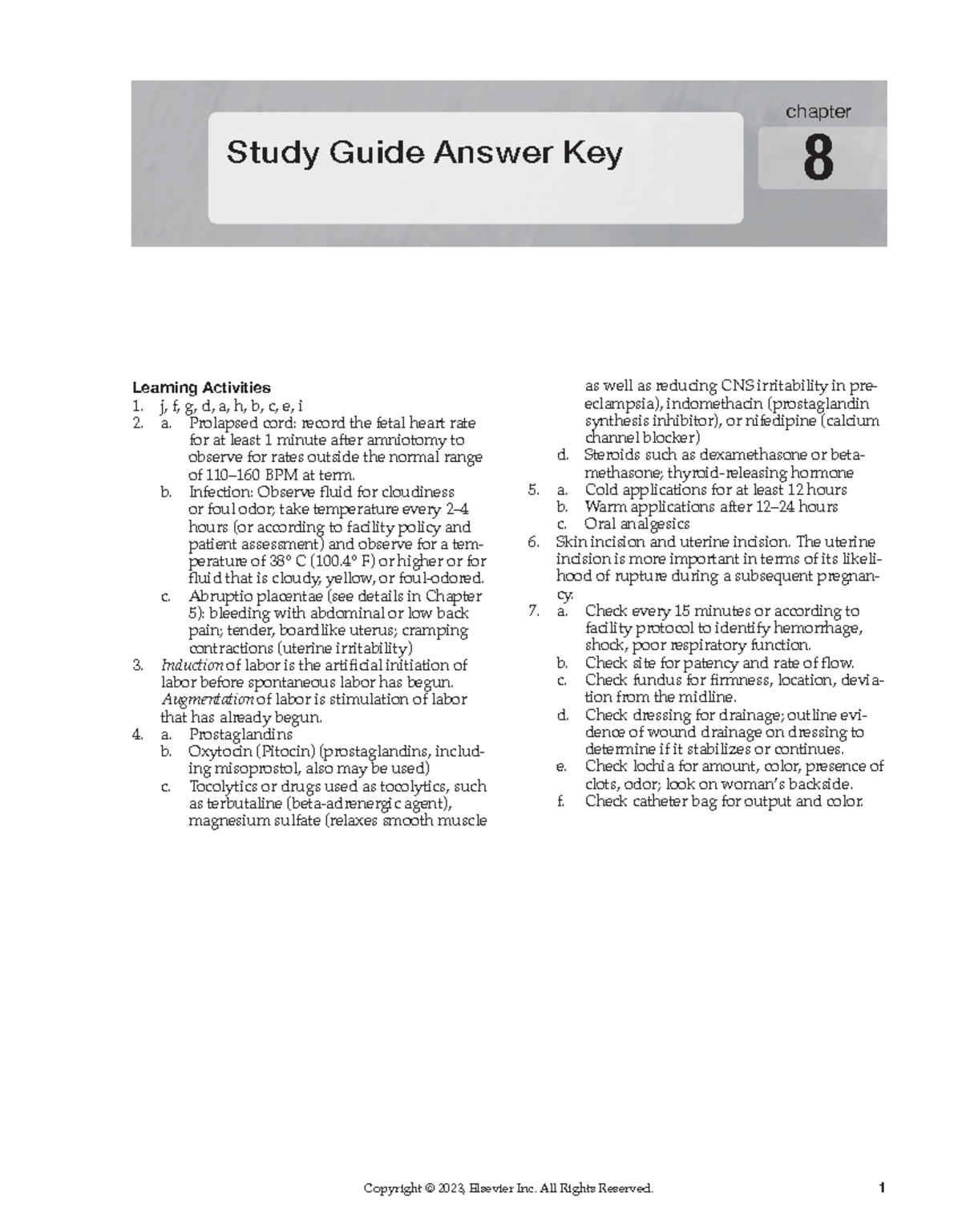 Chapter 008 - Study guide answers - Study Guide Answer Key chapter 8 ...