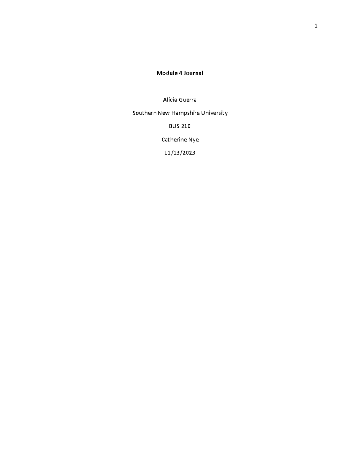 Module 4 Assignment - Module 4 Journal Alicia Guerra Southern New ...