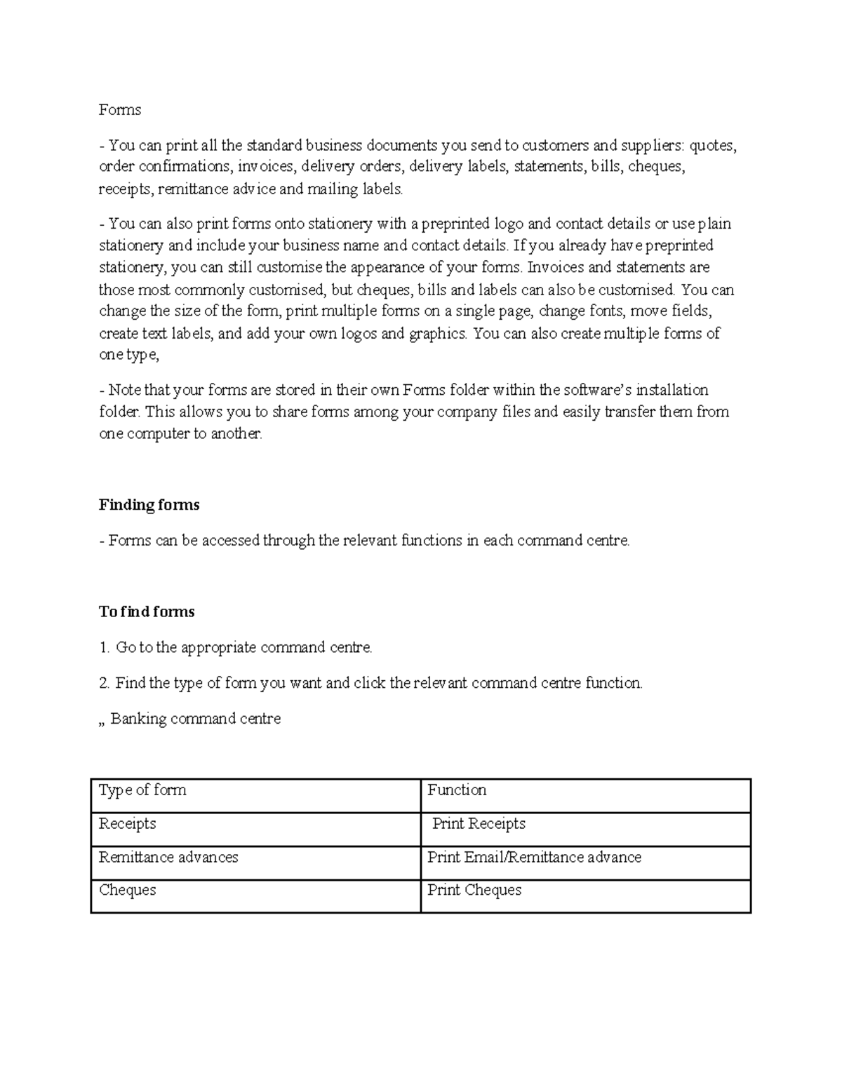 Information Technology - Forms You can print all the standard business ...