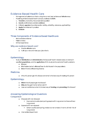 Tutorial 2 Handout - EPID1000 Tutorial 2 Handout Prevalence, Cumulative Incidence & Incidence ...