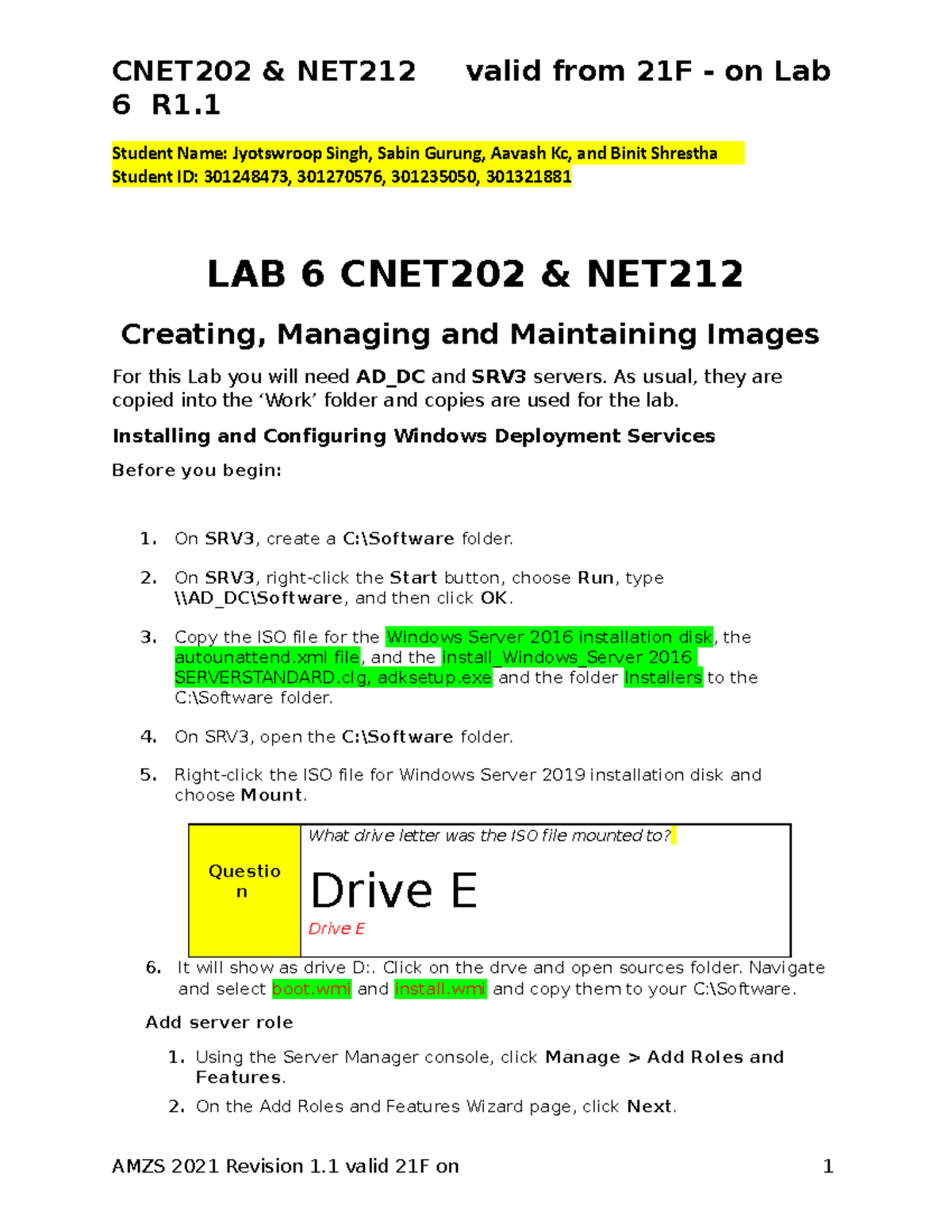 Student LAB 6 2019 - lab of windows operating system. - 6 R1. Student ...