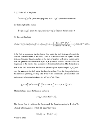 Ch21 Homework Solution - Homework solution for chapter 21 (a) Equation 21-1 gives 𝐹 12 = 𝑘 𝑞 1 𝑞 ...