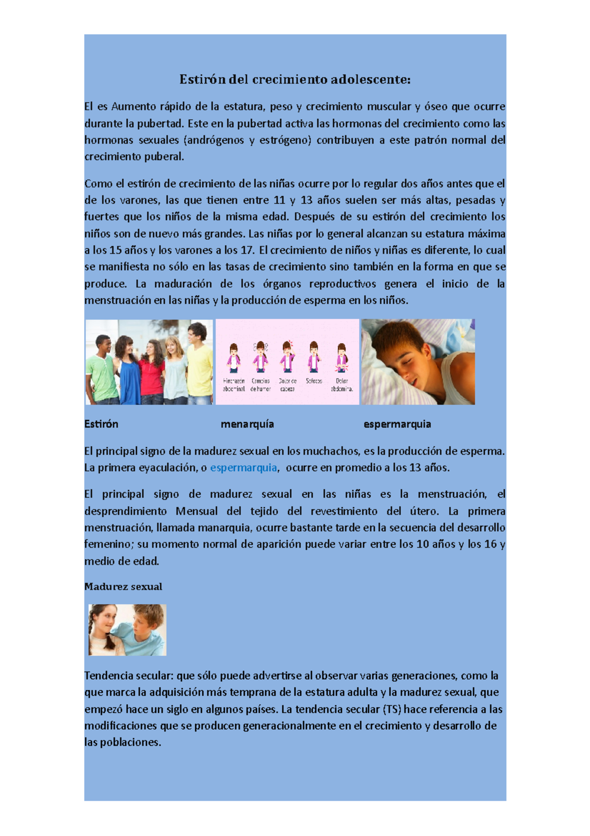 Estirón del crecimiento adolescente - Este en la pubertad activa las ...
