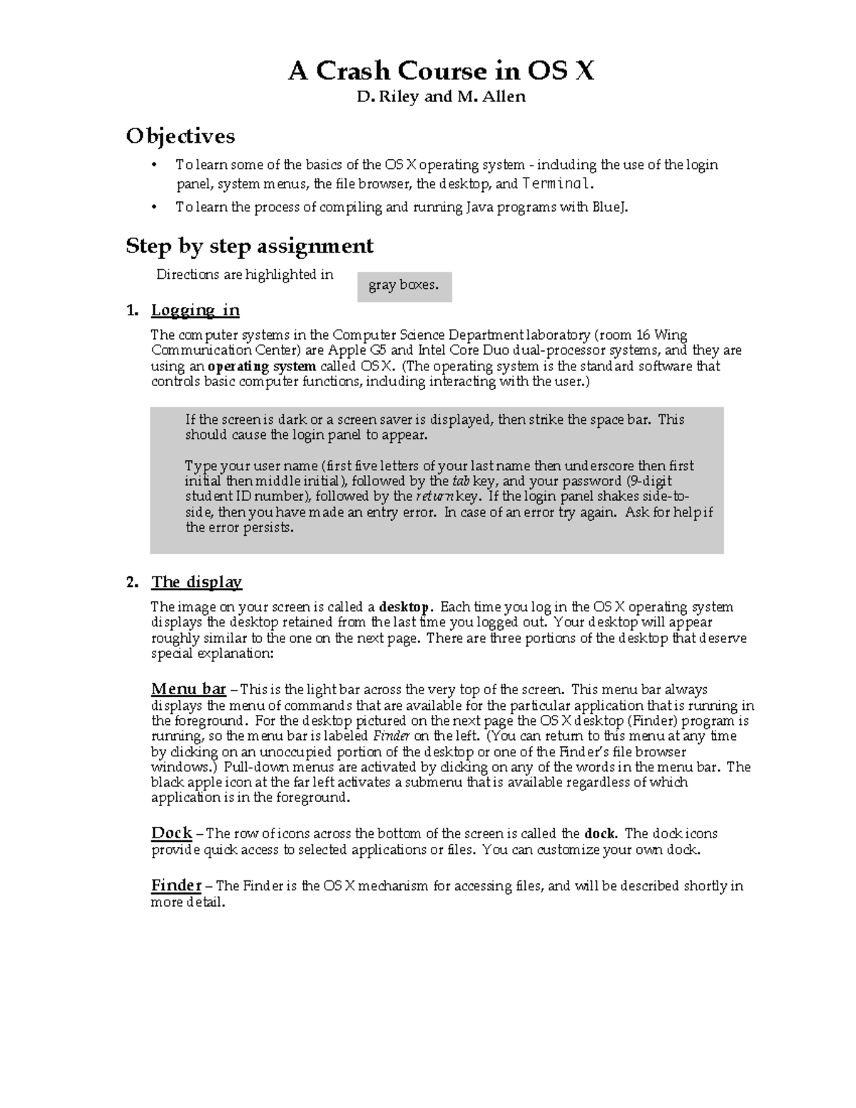 0106 crash course in mac os x tutorial - A Crash Course in OS X D ...