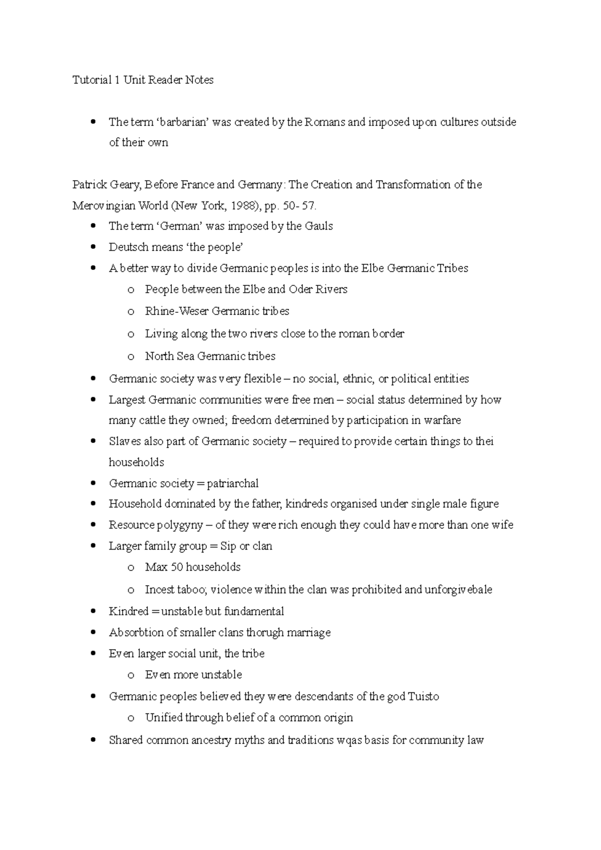 Tutorial 1 Unit Reader Notes - Tutorial 1 Unit Reader Notes The term ...