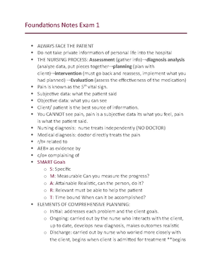 Foundations ATI Study Guide - Foundations ATI Study Guide Chapter 10 ...