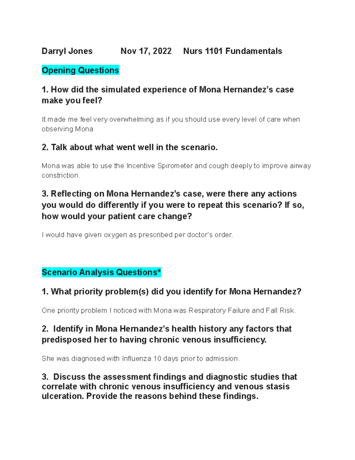 Untitled Document 13 Vsim Mona Hernandez Darryl Jones Nov 17 2022 Nurs 1101 Fundamentals