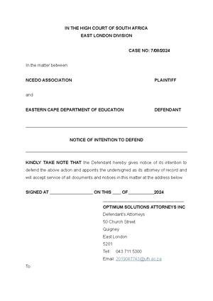 Civil Procedure - CIVIL PROCEDURE What to know about set down? High ...