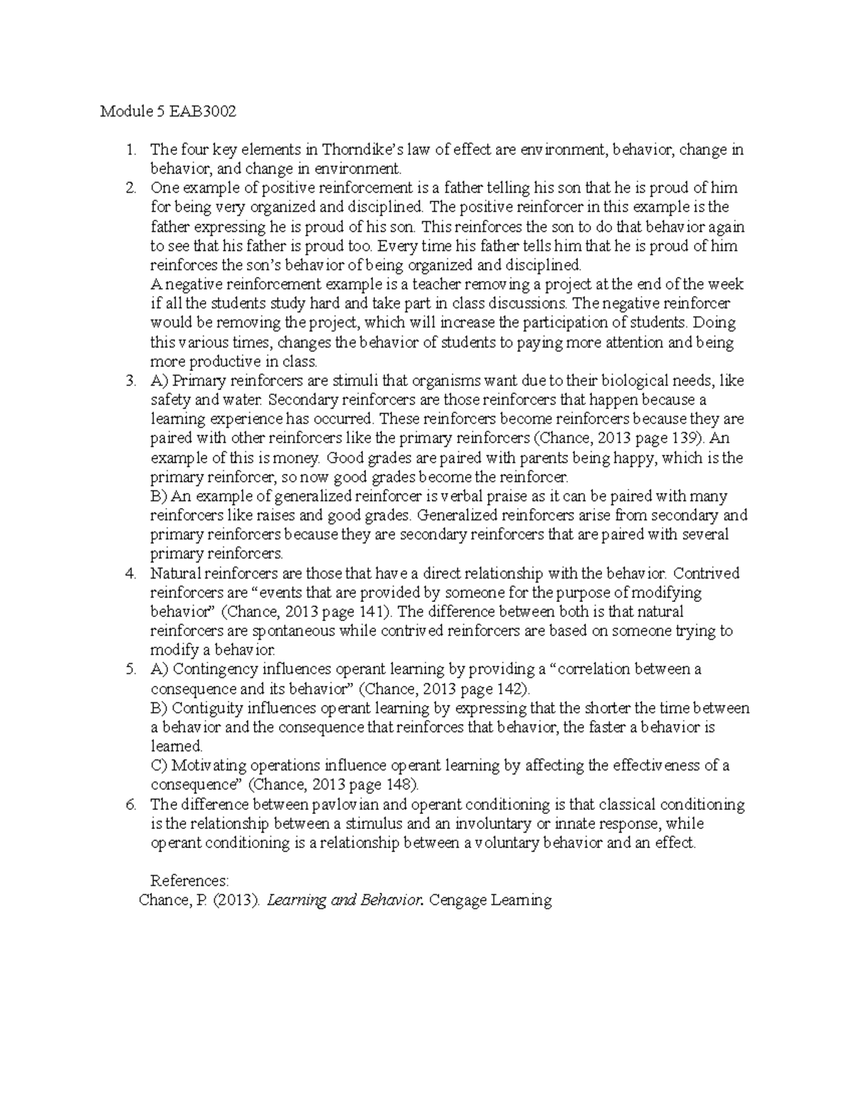 Module 5 EAB3002 - Notes - Module 5 EAB The four key elements in ...