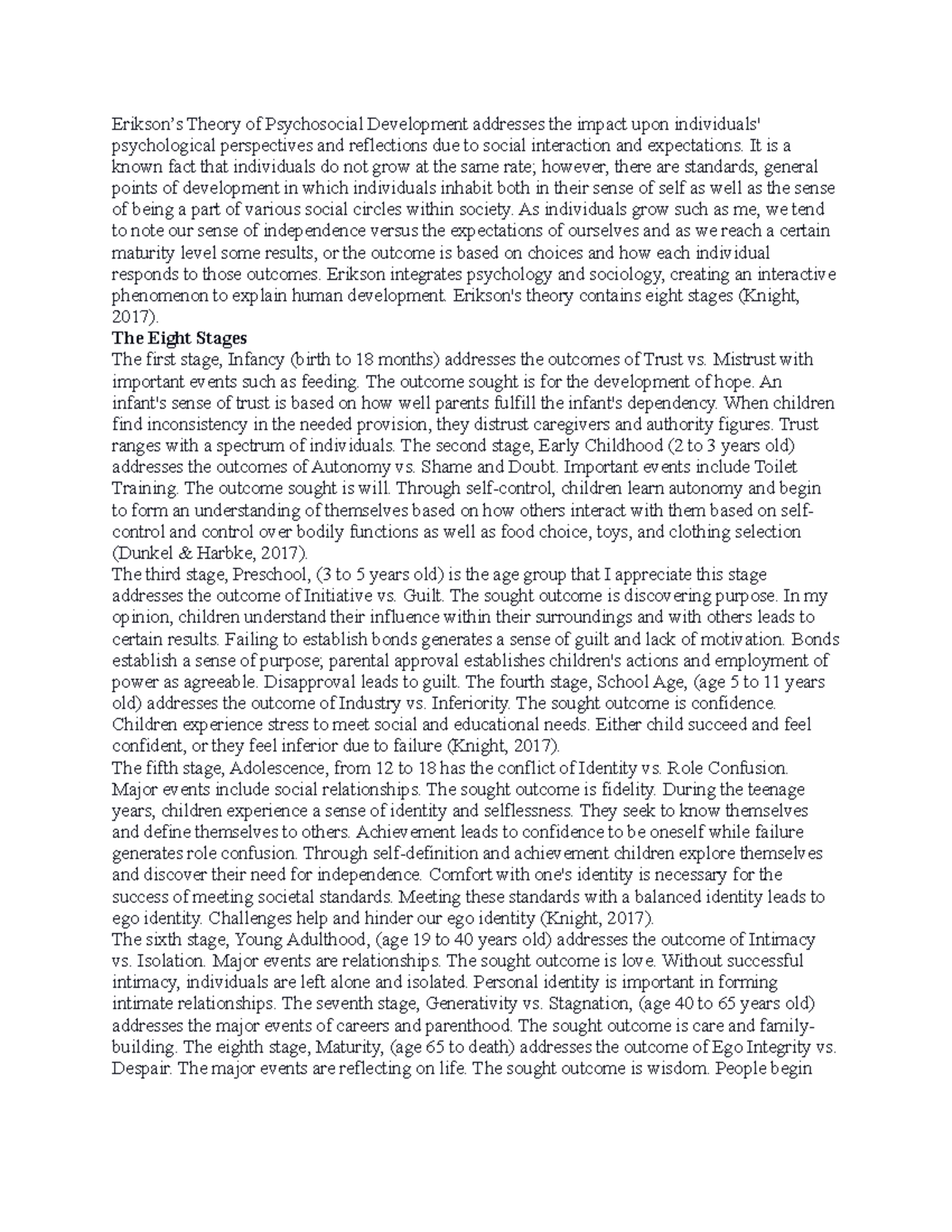 Erickson theory revised - Erikson’s Theory of Psychosocial Development ...