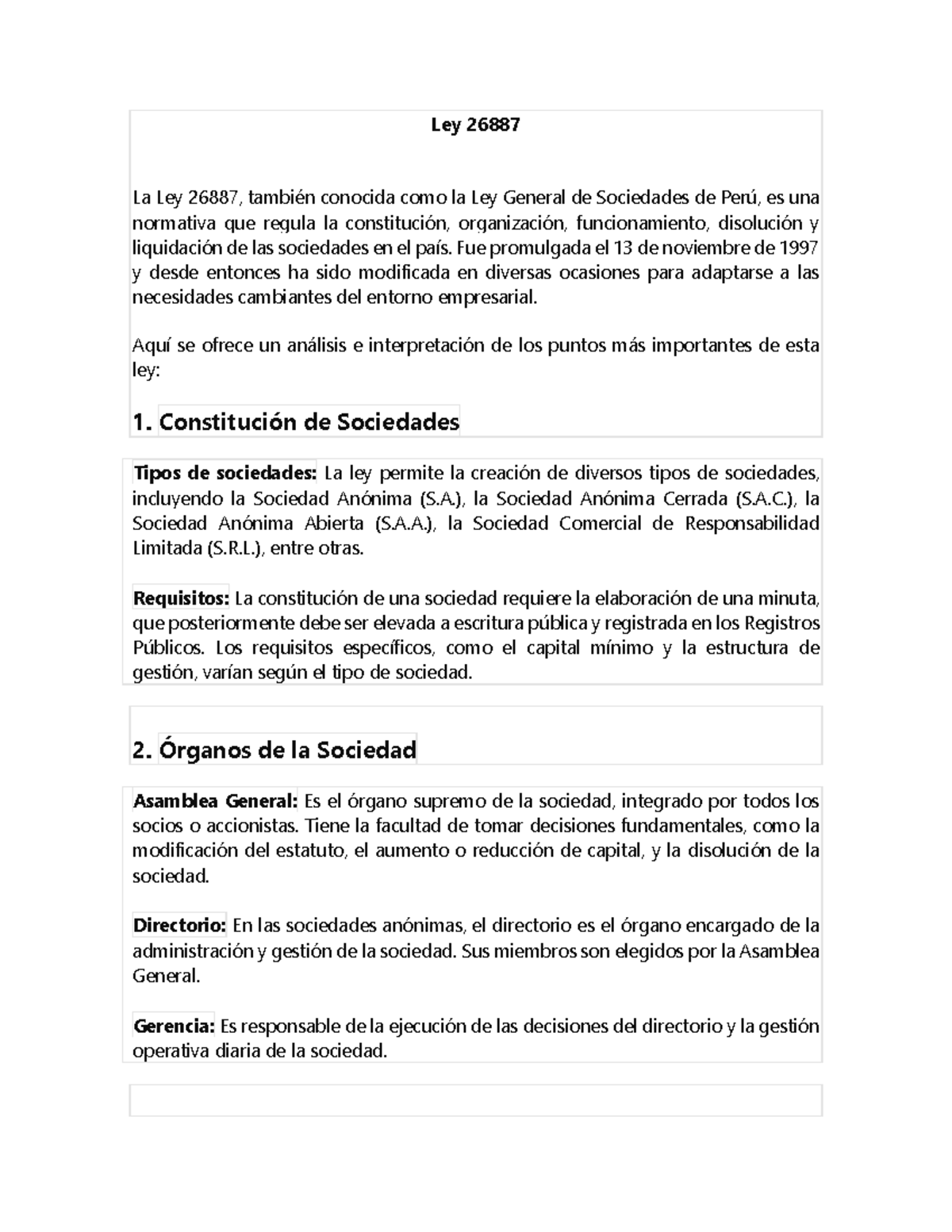 Ley 26887-2 - jjfassfsafasfsafs - Ley 26887 La Ley 26887, también ...