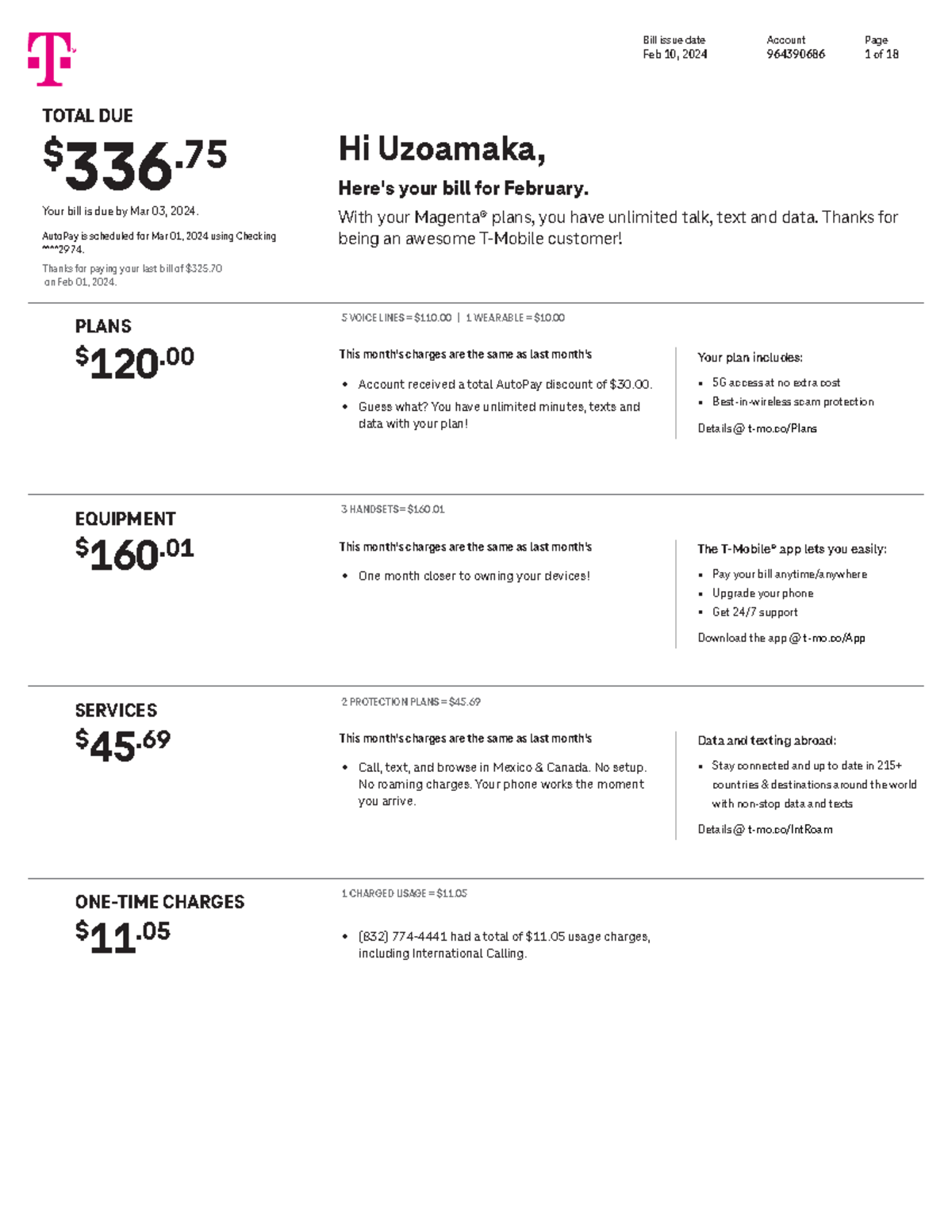 Detailed Bill Feb 2024 - dfjnhivf - ####### Bill issue date ####### Feb ...