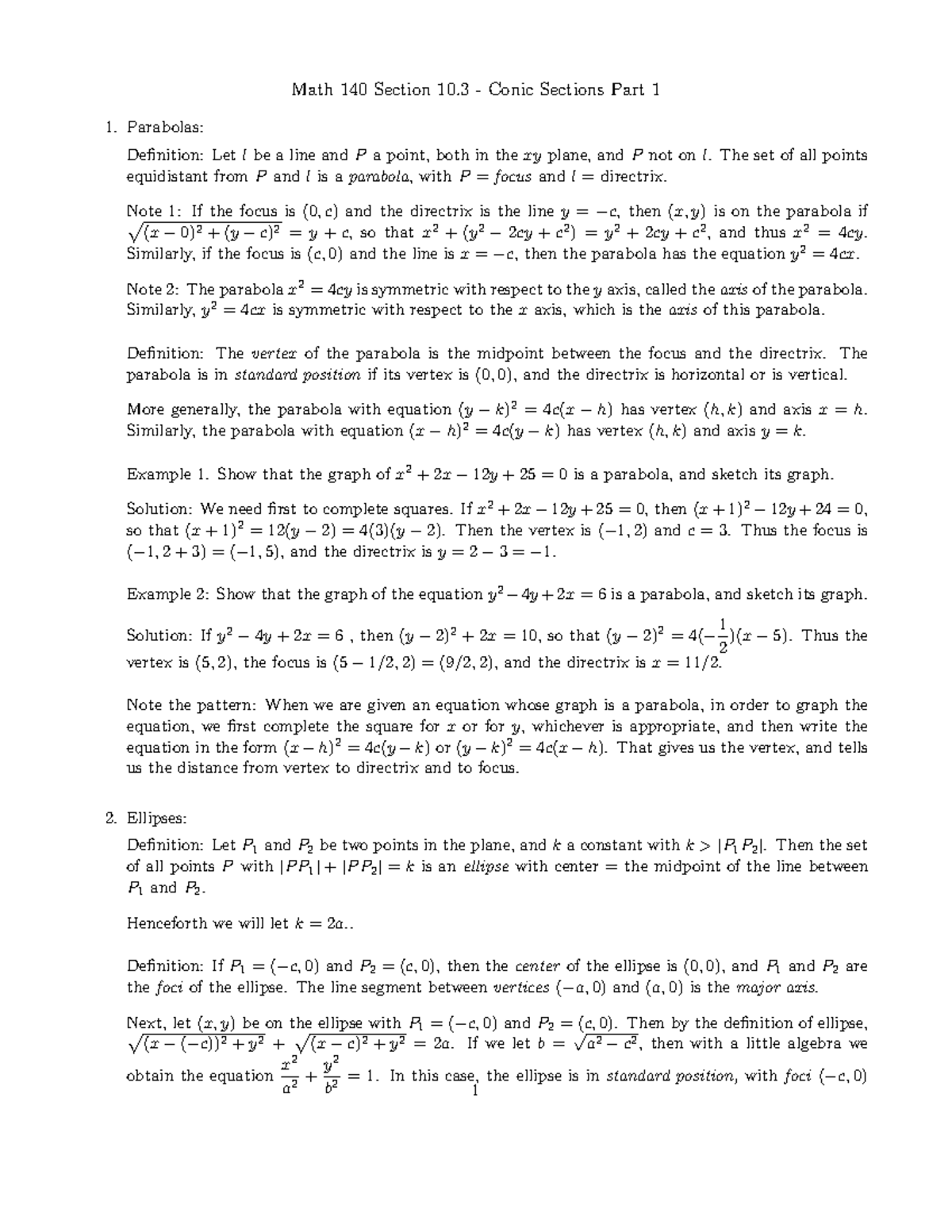 M140 S10.3 Part 1 - Denny Gulick practice problems - Math 140 Section ...