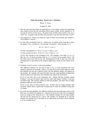 HW2 - Math 20630, Homework 2 Brian C. Hall - Math 20630, Homework 2 ...