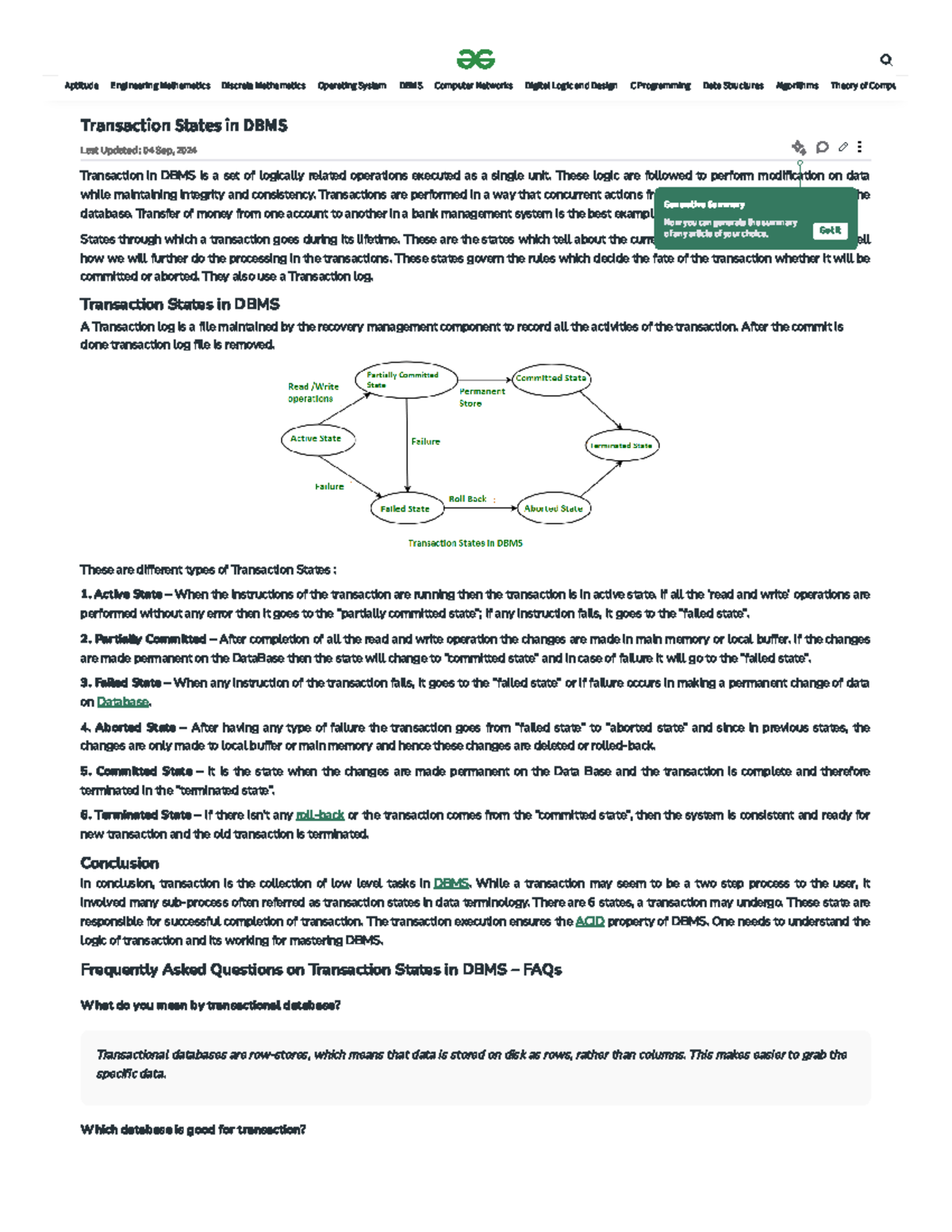 Geeksforgeeks Org Transaction States In Dbms Transaction States In Dbms Last Updated 04