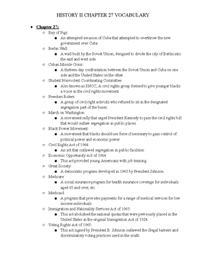 History II Chapter 22 Vocabulary - HISTORY II CHAPTER 22 VOCABULARY ...