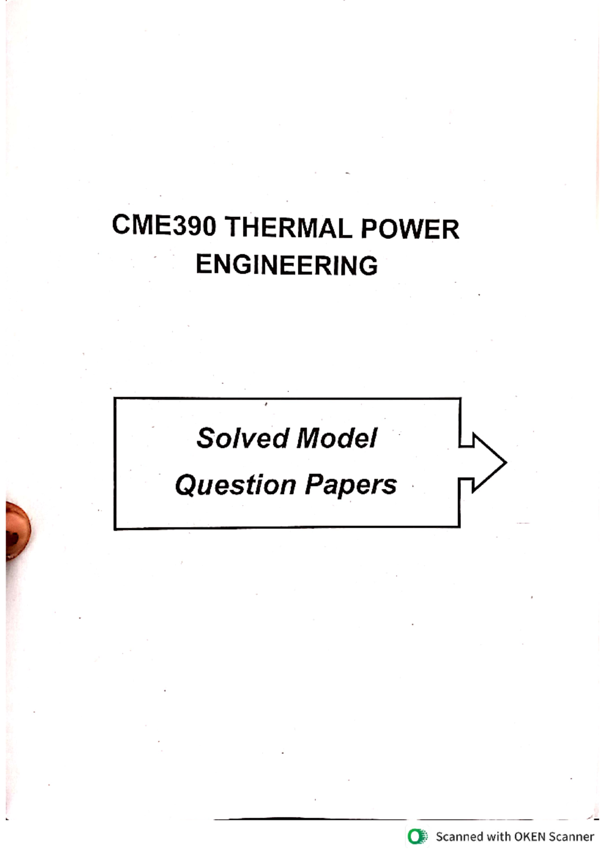 Thermal power engineering.solved problem - Mechanical engineering - Studocu