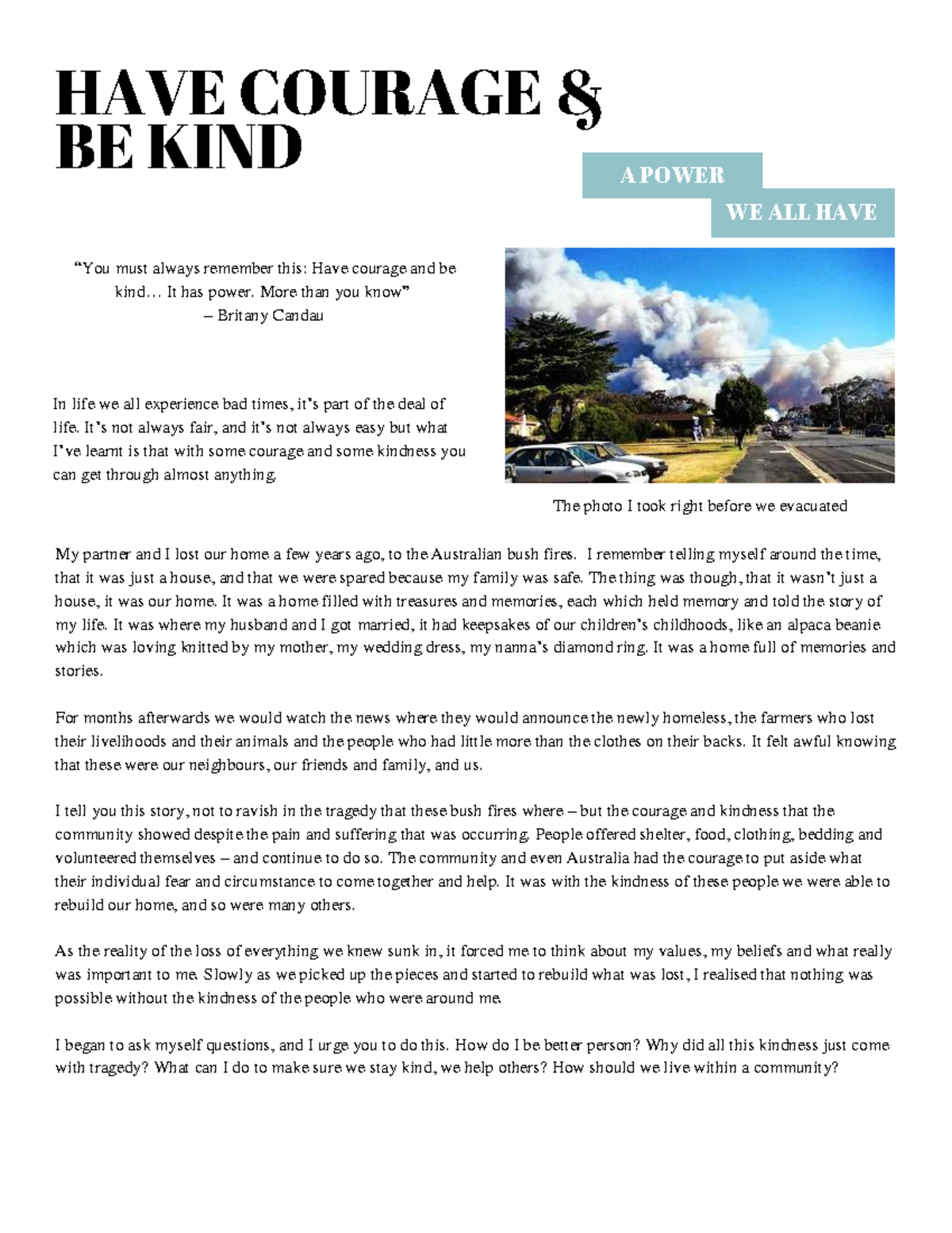 Multimodal Magazine Article - HAVE COURAGE & BE KIND A POWER WE ALL ...
