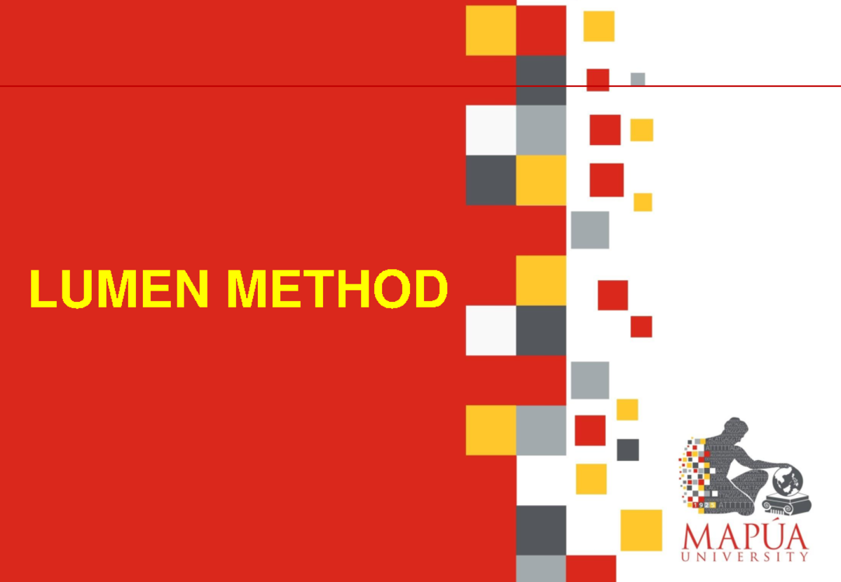 Lumen Method - Illumination - LUMEN METHOD Determining the Utilization ...