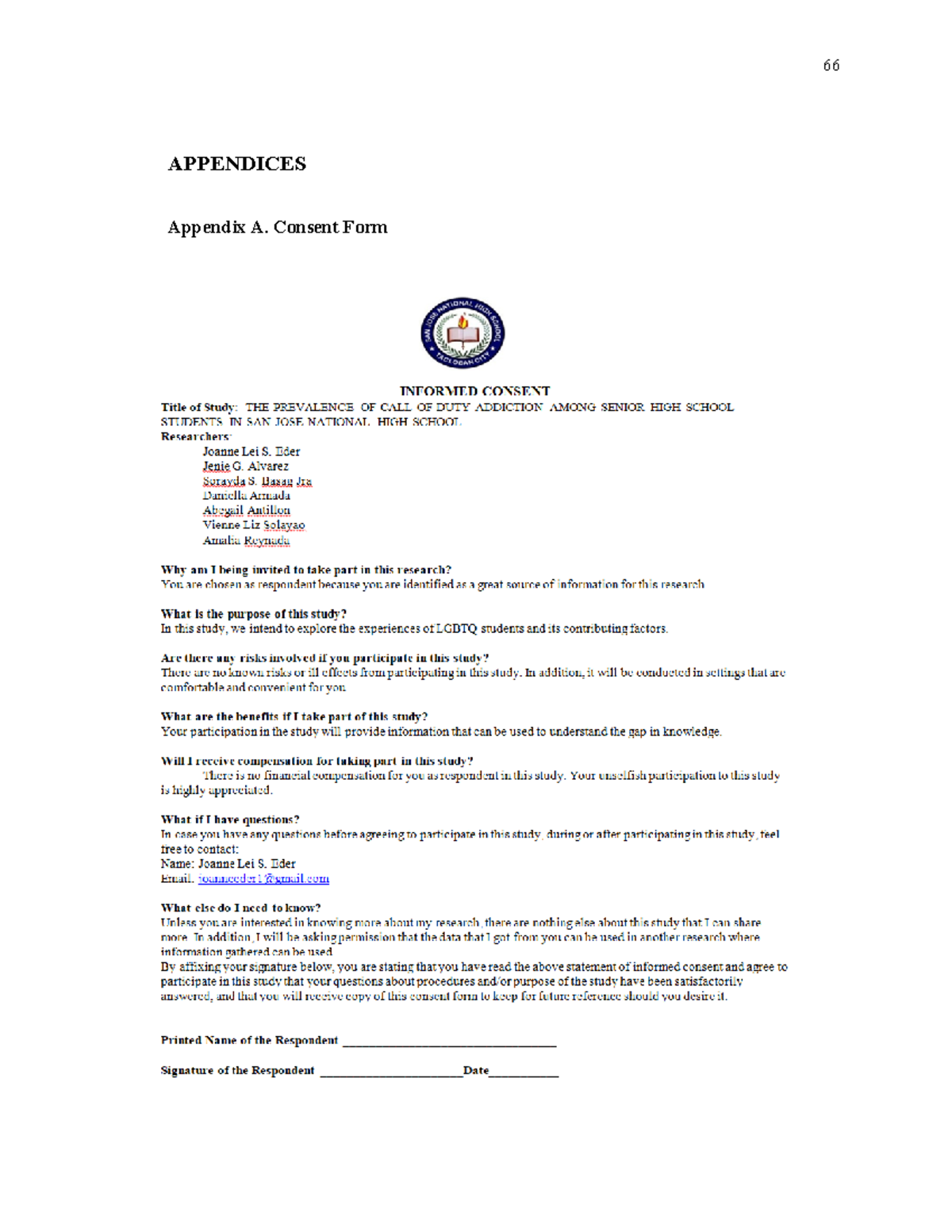 Appendices - research - Research - 66 APPENDICES Appendix A. Consent ...
