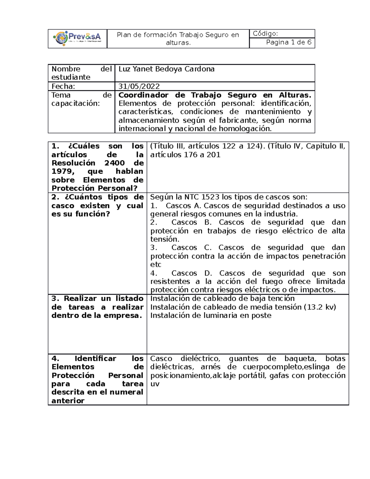 Guia Cotsa 3 (Recuperado) - Plan de formación Trabajo Seguro en alturas ...