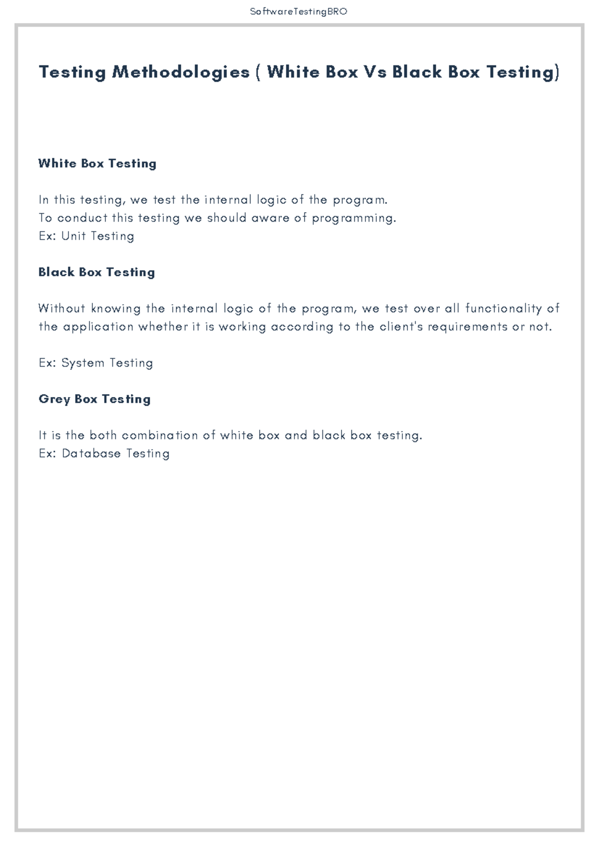 9 Testing Methodologies ( White Box Vs Black Box Testing) - White Box ...