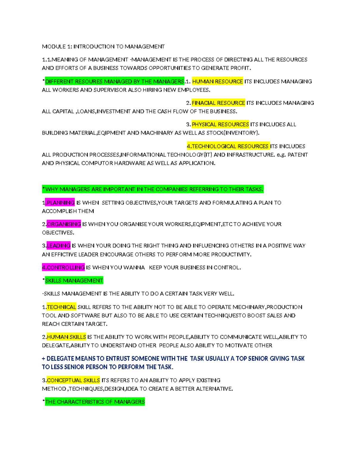 Module 1 Entreprenuership AND Business Management - MODULE 1 ...