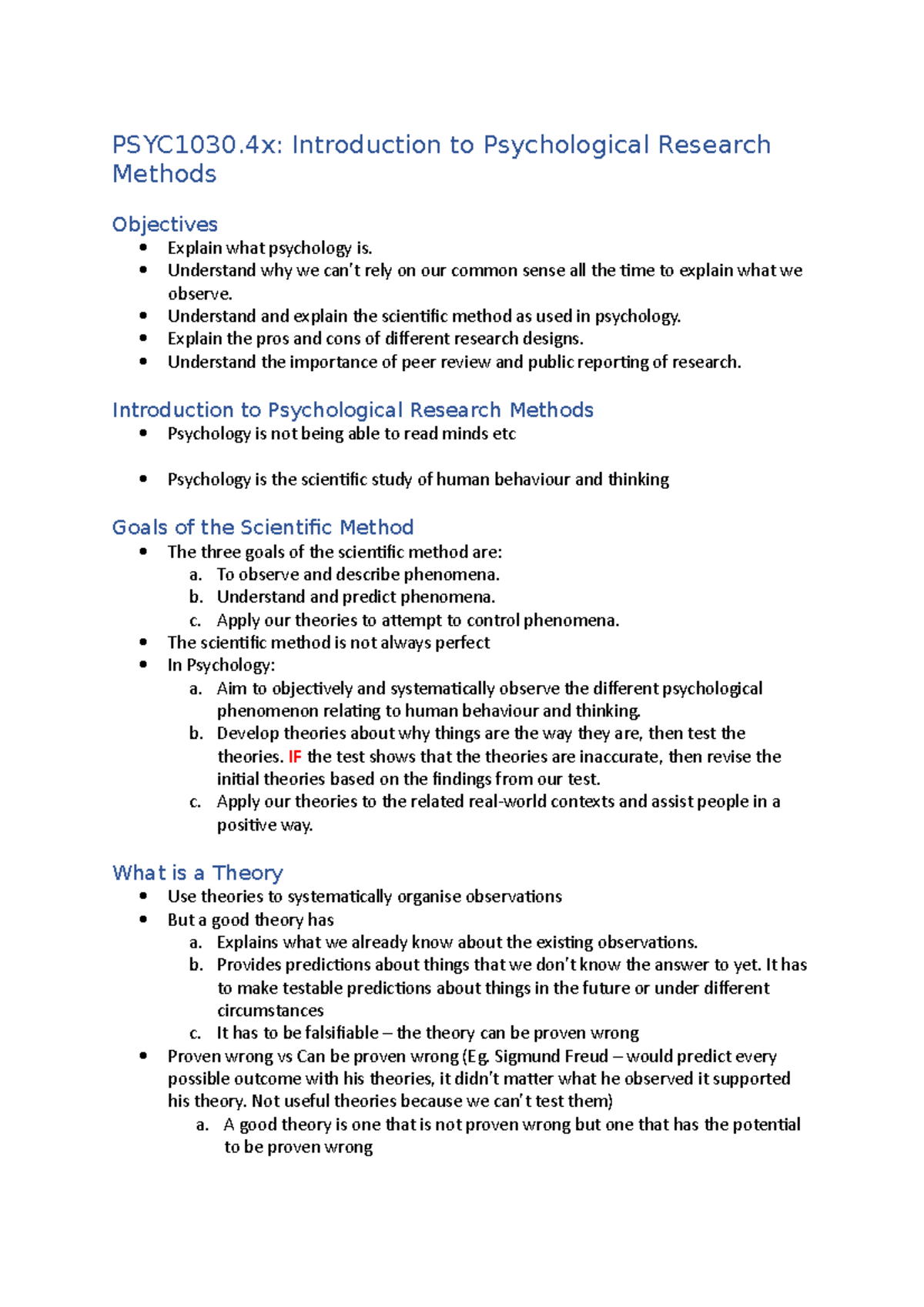 PSYC1030 INTRO TO RESEARCH METHODS - PSYC1030: Introduction to ...