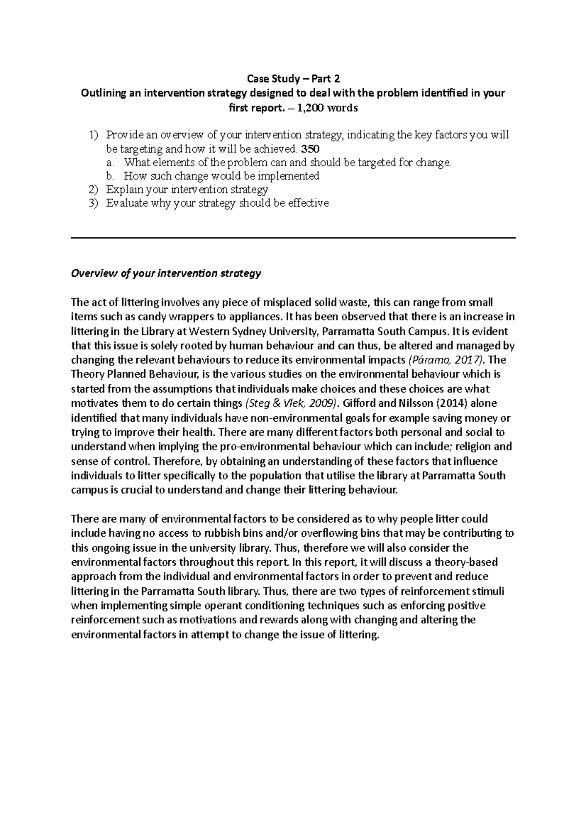 Case Study – Part 2 - Essay - Case Study – Part 2 Outlining an ...