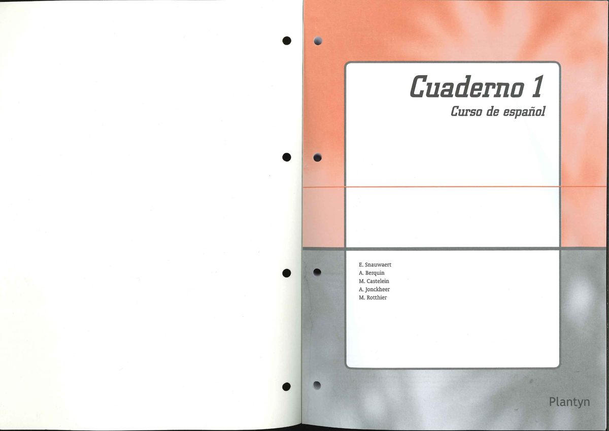 Cuaderno 1 Leerwerkboek by Spaans Werkgroep (z-lib - Spanish I - Studocu