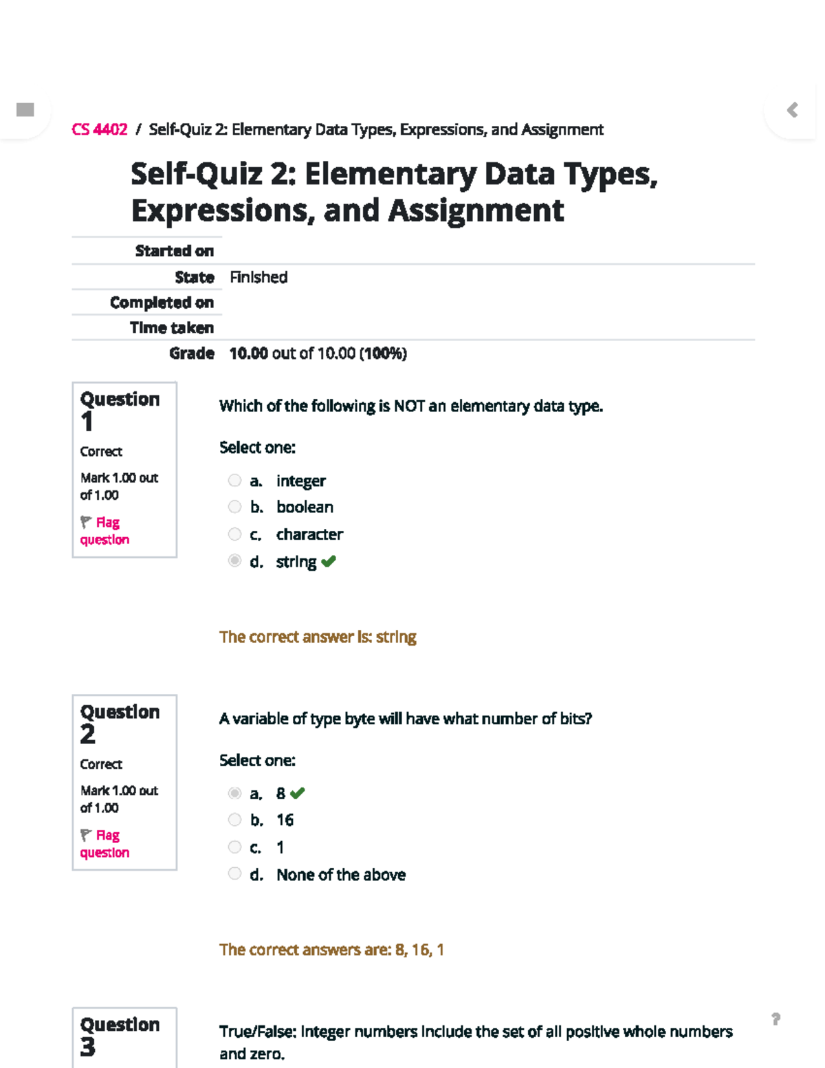3-2 240412 002008 - Quizzes 3-2 - CS 4402 - Studocu