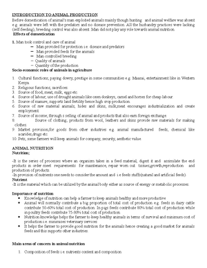 AP LEM Module 1 Notes - ANIMAL PRODUCTION / LIVESTOCK ENTERPRISE ...