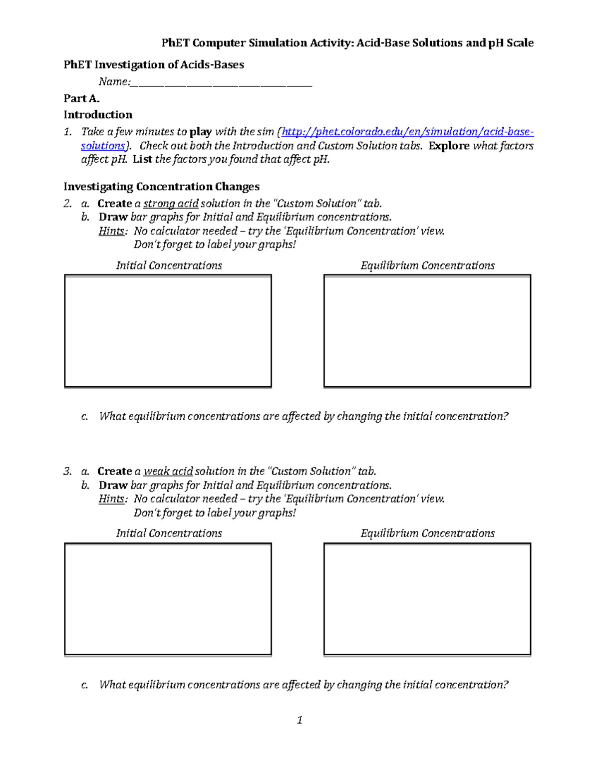Acid Base Solutions Phet Answer Key Acid- Base Solutions Phe