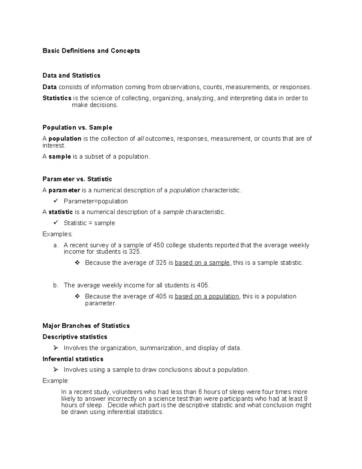 Basic Definitions and Concepts of Statistics - Basic Definitions and ...