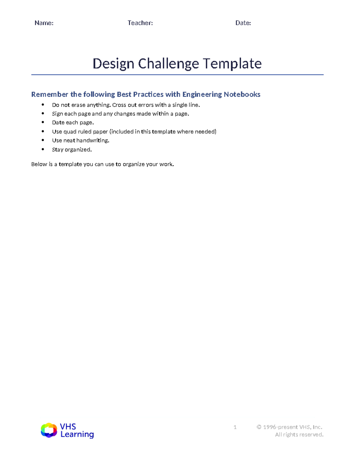 10-05-Design Challenge Template - Name: Teacher: Date: Design Challenge ...