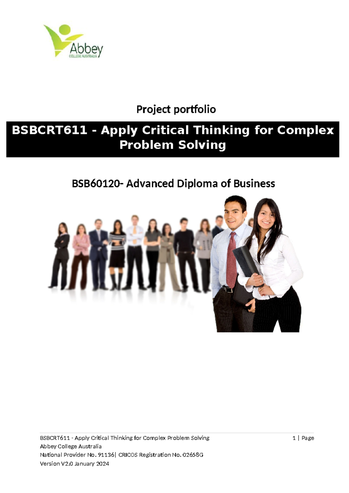 Bsbcrt 611 Project Portfolio - Project portfolio BSBCRT611 - Apply ...