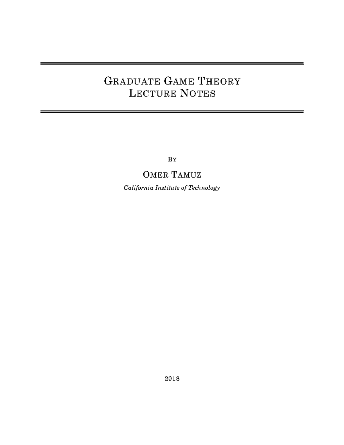 Standard Operational Frameworks for Working with Game Theoretic Models ...